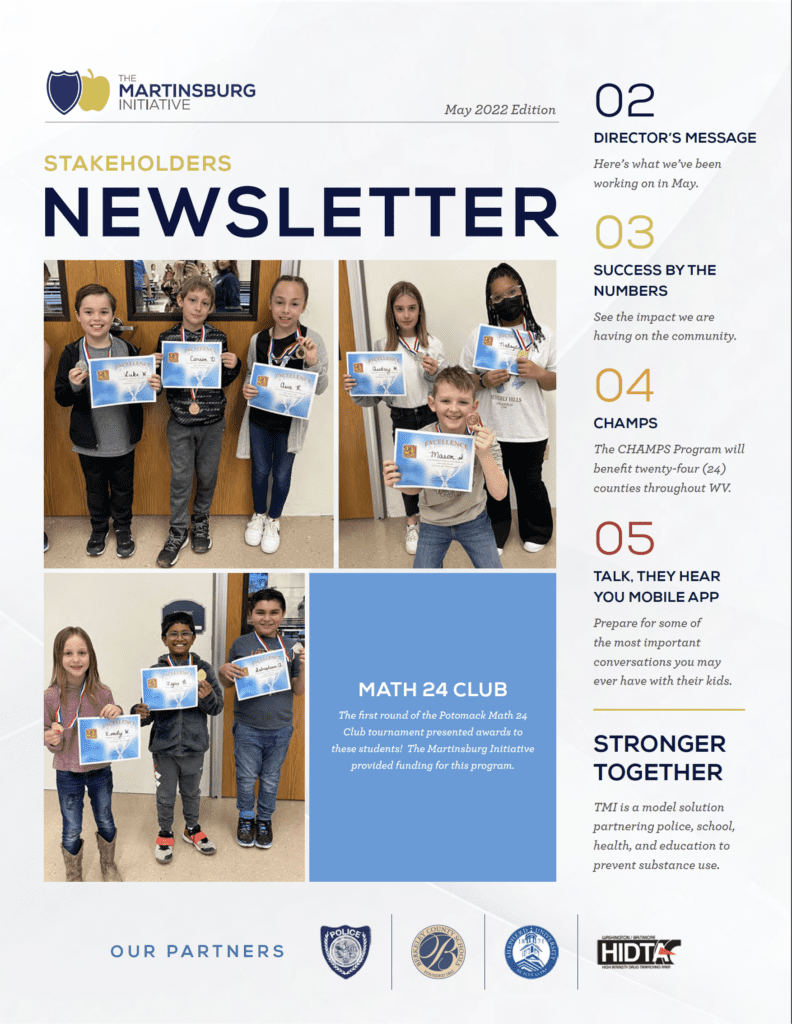 Newsletter Archive – The Martinsburg Initiative